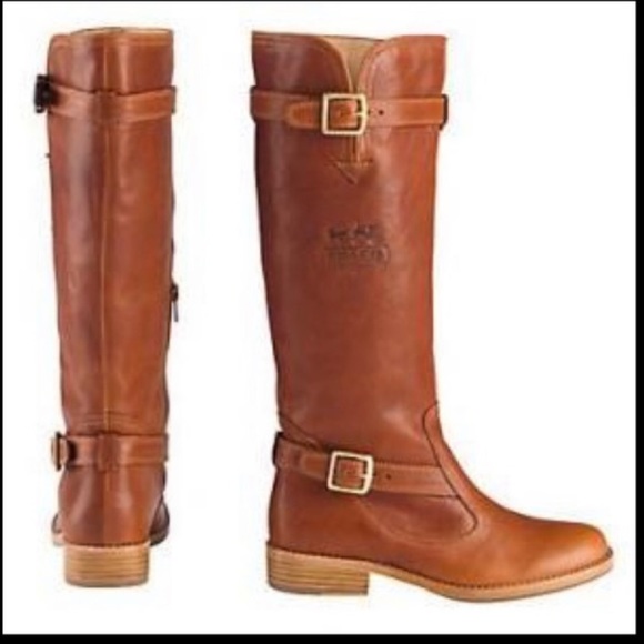 Coach | Shoes | Coach Whitley Genuine Leather Riding Boots Kneehigh ...